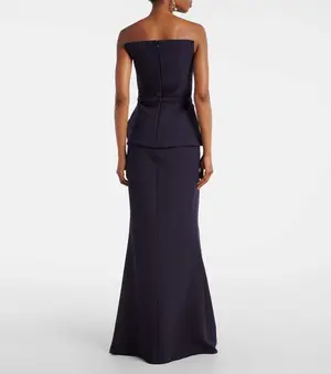 Safiyaa Belted Crêpe Gown