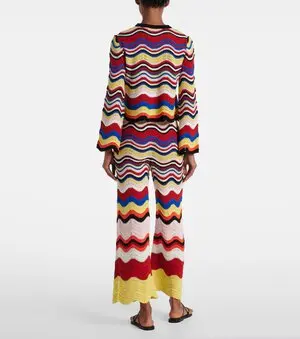 La DoubleJ Chevron Crochet Cotton Top