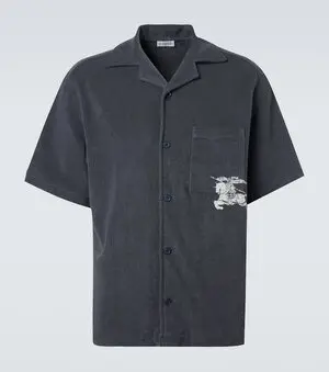 Burberry Ekd Cotton Terry Bowling Shirt