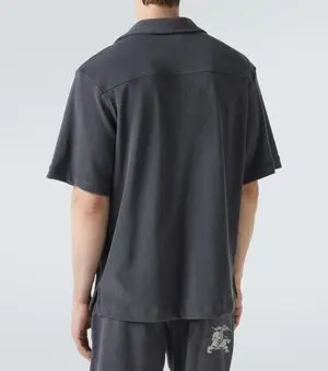 Burberry Ekd Cotton Terry Bowling Shirt