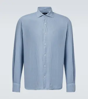Thom Sweeney Linen Shirt - Blue