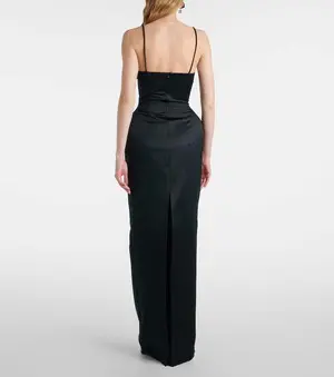 Magda Butrym Crochet-trimmed Bustier Gown