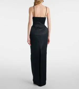 Magda Butrym Crochet-trimmed Bustier Gown