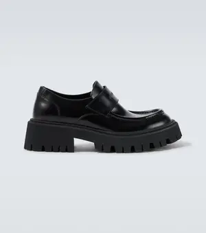 Balenciaga Tractor Leather Loafers