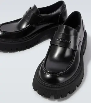 Balenciaga Tractor Leather Loafers