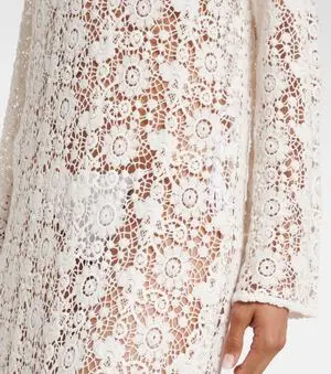 NILI LOTAN Cotton Lace Maxi Dress - White