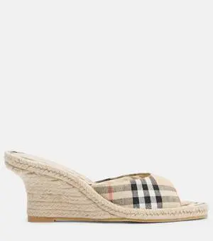 Burberry Check Espadrille Wedges