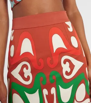 La DoubleJ Baia Printed Cotton-blend Midi Skirt - Multicoloured