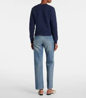 Valentino Garavani Embroidered Cotton Jersey Sweatshirt - Multicoloured