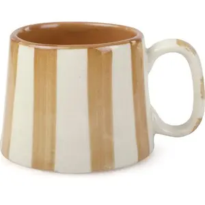 CASA AMAROSA Stripe Mug - Brown