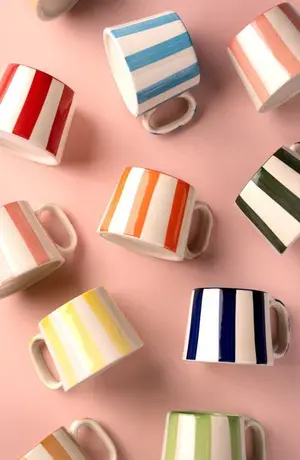CASA AMAROSA Stripe Mug - Brown