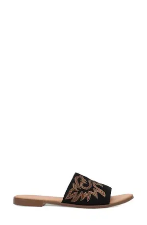 DINGO Lasso Suede Slide Sandal - Black
