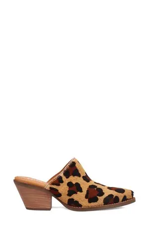 DINGO Calico Calf Hair Mule - Leopard