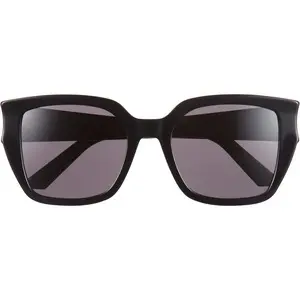 Dior Glow S1i Square Sunglasses - Shiny Black / Smoke