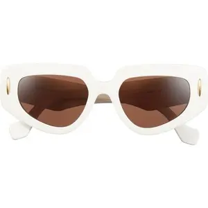 Loewe Anagram Geometric Sunglasses - Ivory / Brown