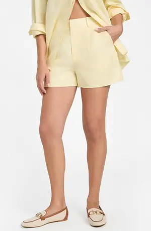 Guess Tailored Linen Shorts - Cotton Yellow