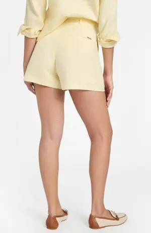 Guess Tailored Linen Shorts - Cotton Yellow