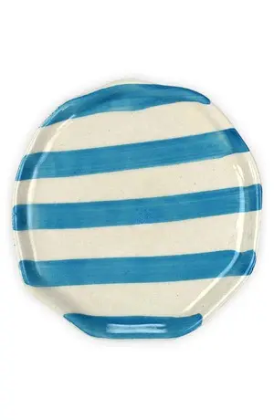 CASA AMAROSA Stripe Plate Aqua