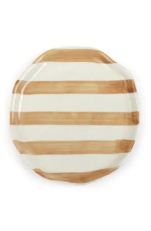 CASA AMAROSA Stripe Plate Brown