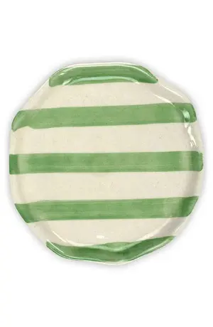 CASA AMAROSA Stripe Plate - Green