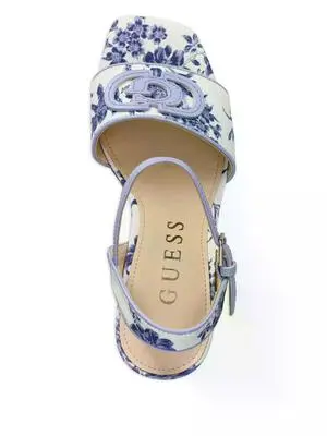 Guess 85mm Ganika Floral-print Sandals