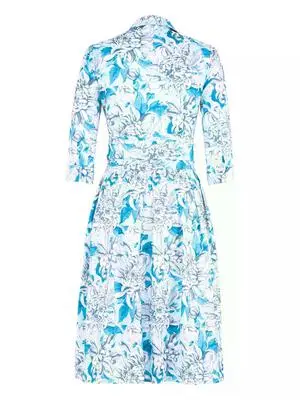 Samantha Sung Audrey Floral-print Midi Dress - Blue