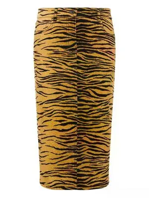 Moschino Animal Print Midi Skirt