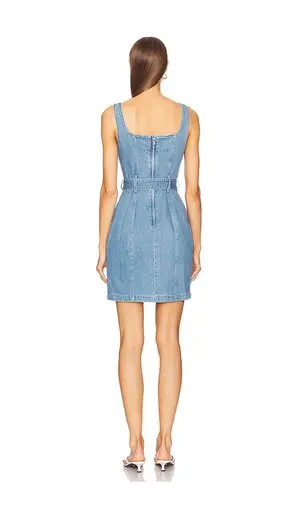 L'Agence Belted Button-front Denim Dress - Olvera