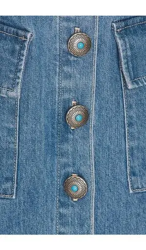 L'Agence Belted Button-front Denim Dress - Olvera