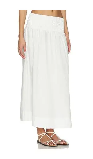 Rails Alessa Linen Maxi Skirt - White