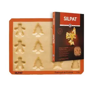 SILPAT Perfect Non-stick 12 Cavity Holiday Treats Baking Pan - Orange