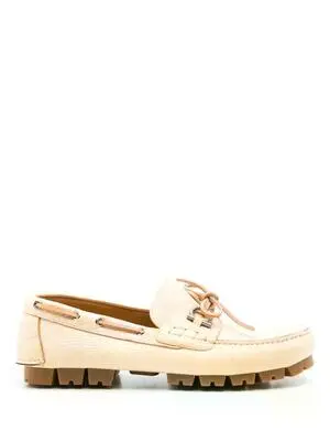 FERRAGAMO Injected Rock Leather Loafers