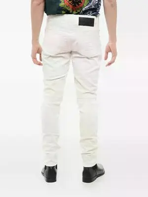 Balmain Tapered Biker Jeans - White