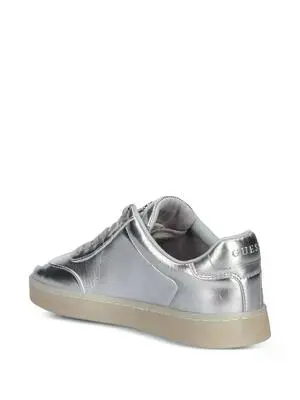 Guess Jazlie Metallic-effect Leather Low-top Sneakers