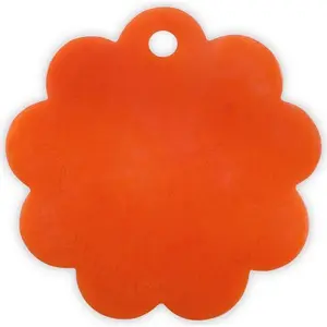 CASA AMAROSA Scalloped Resin Cheese & Charcuterie Board - Dark Orange