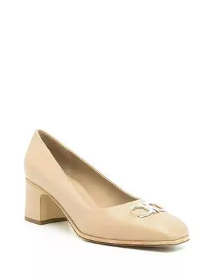 FERRAGAMO Gancini 55mm Square-toe Pumps
