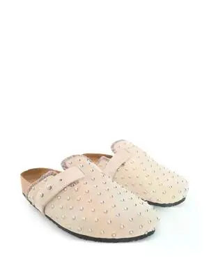 ARIZONA LOVE Stud-embellished Slip-on Mules