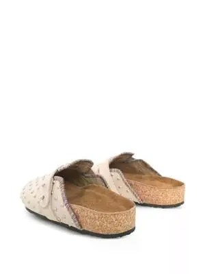ARIZONA LOVE Stud-embellished Slip-on Mules