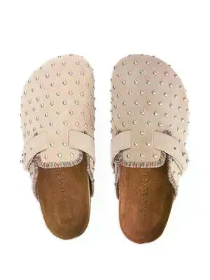 ARIZONA LOVE Stud-embellished Slip-on Mules