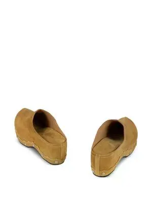 Sartore Scalloped Suede Clogs