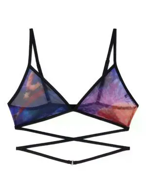 Sunnei Mesh Triangle Bra - Black