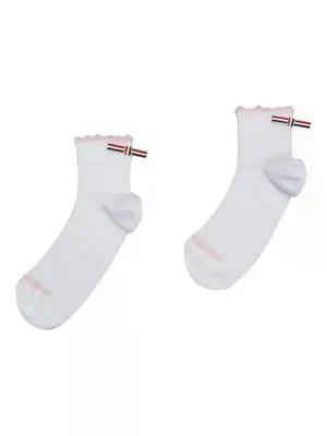 Thom Browne Cotton Ankle Socks - White