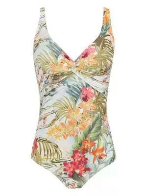 LYGIA & NANNY Floral Print One Piece Swimsuit - Green