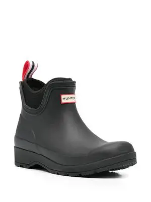 Hunter 30mm Logo-patch Ankle Rain Boots - Black