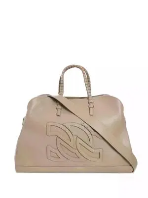 Casadei Embossed Leather Tote Bag