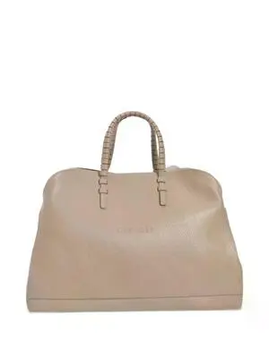Casadei Embossed Leather Tote Bag