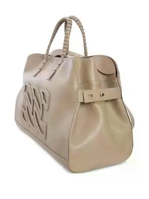 Casadei Embossed Leather Tote Bag