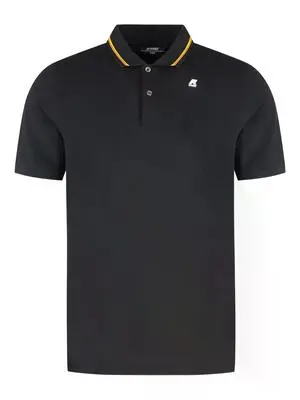K-WAY Jud Contrasting-collar Polo Shirt - Black