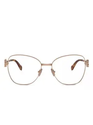 Miu Miu Cat-eye Metal Frame Glasses - Pink
