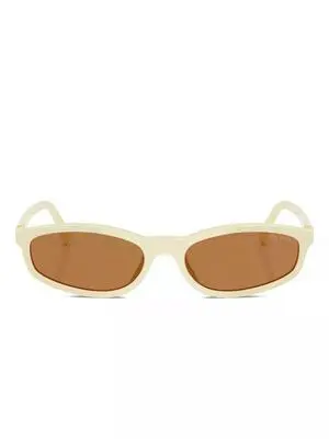 Miu Miu Oval-frame Sunglasses - White